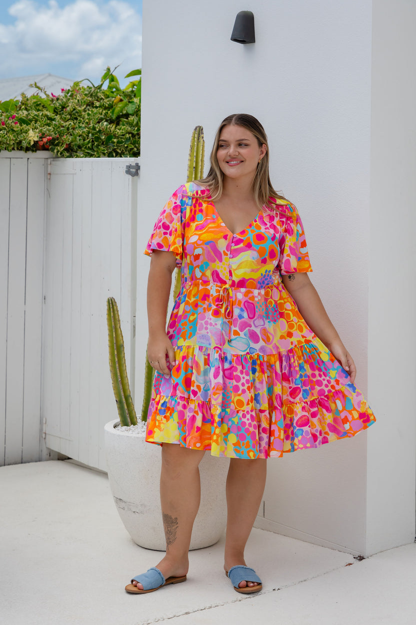 Charlie Dress in Tequila Sunrise by Kasey Rainbow – Proud Poppy Clothing