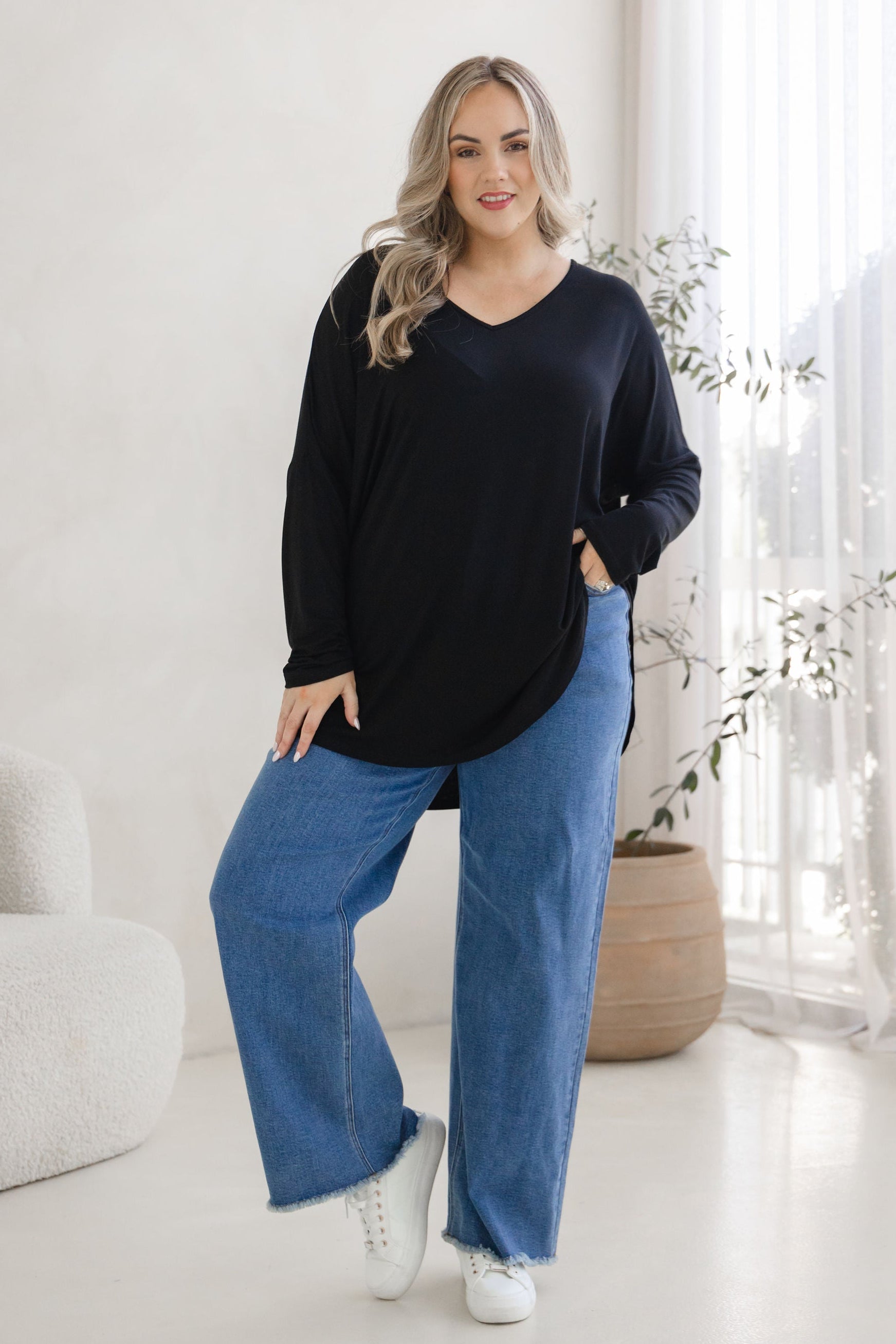 Jasper Jersey Top in Black – Proud Poppy Clothing