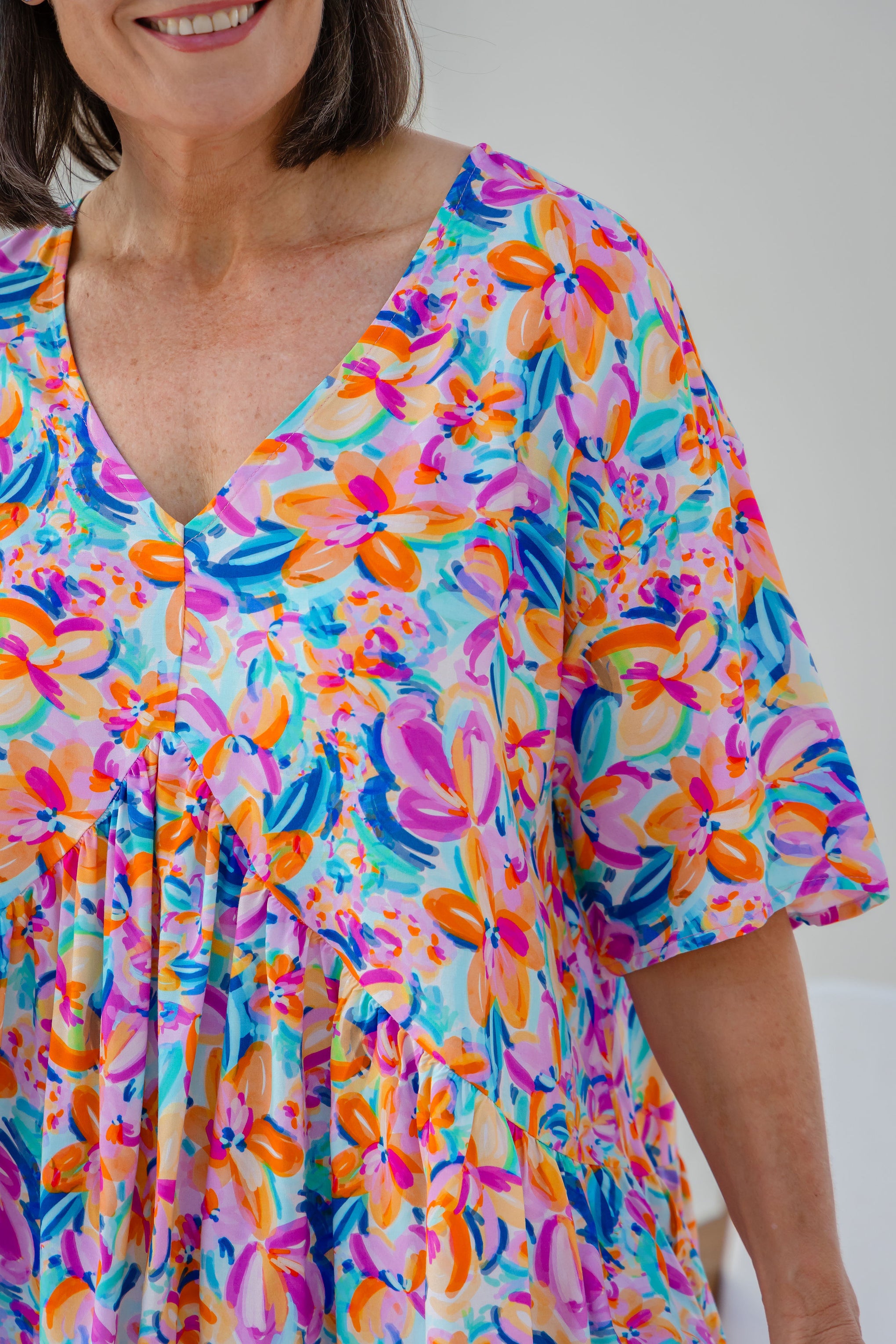 Peak Top in Carnival Floral – Proud Poppy Clothing
