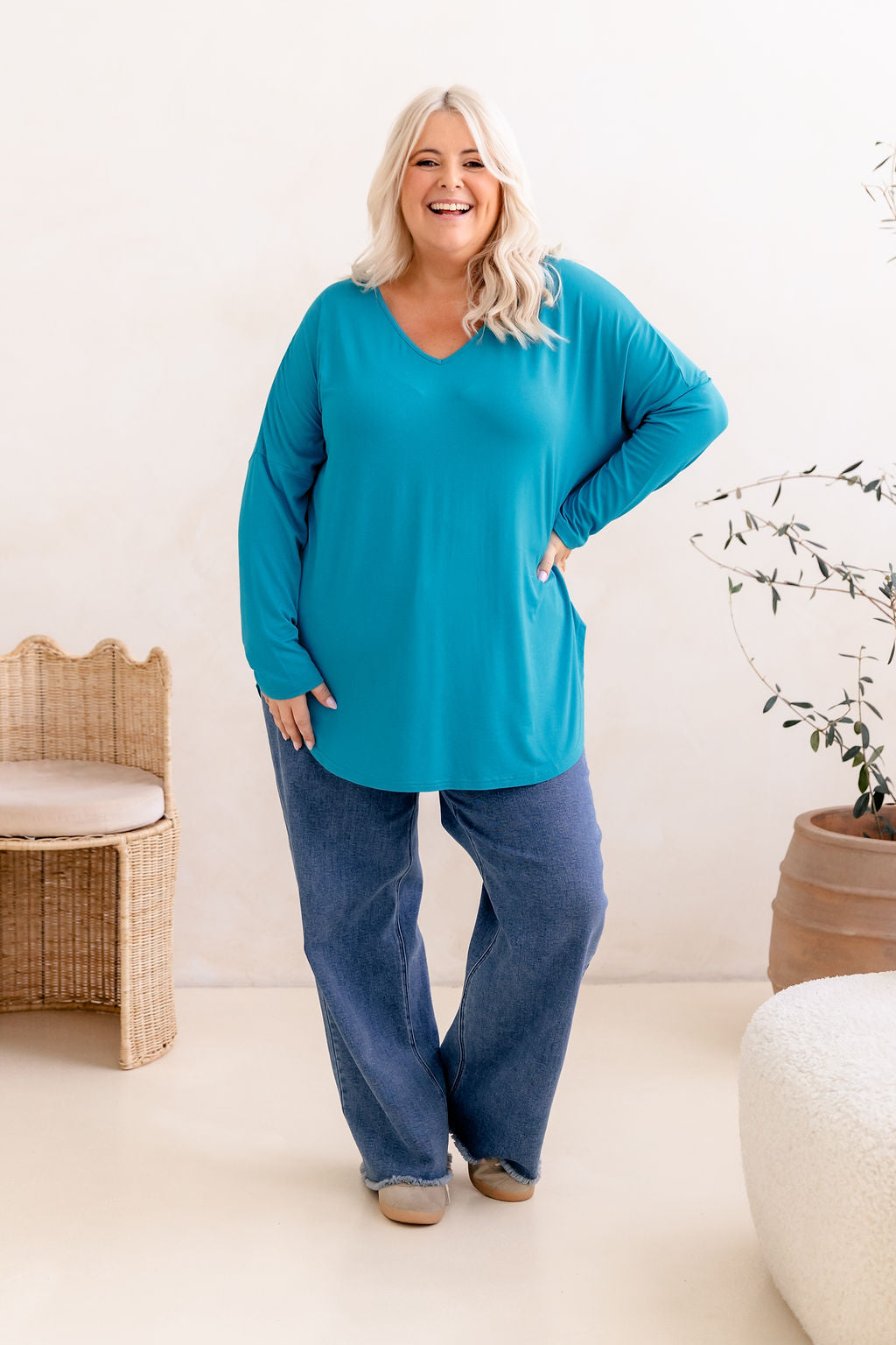 Jasper Jersey Top in Turquoise – Proud Poppy Clothing