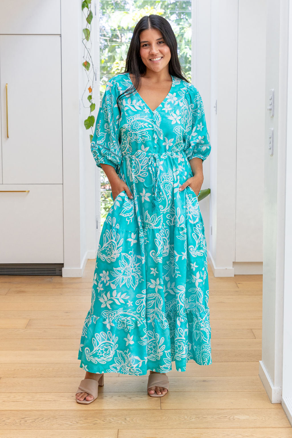 Addison Maxi Dress in Turquoise Paisley – Proud Poppy Clothing