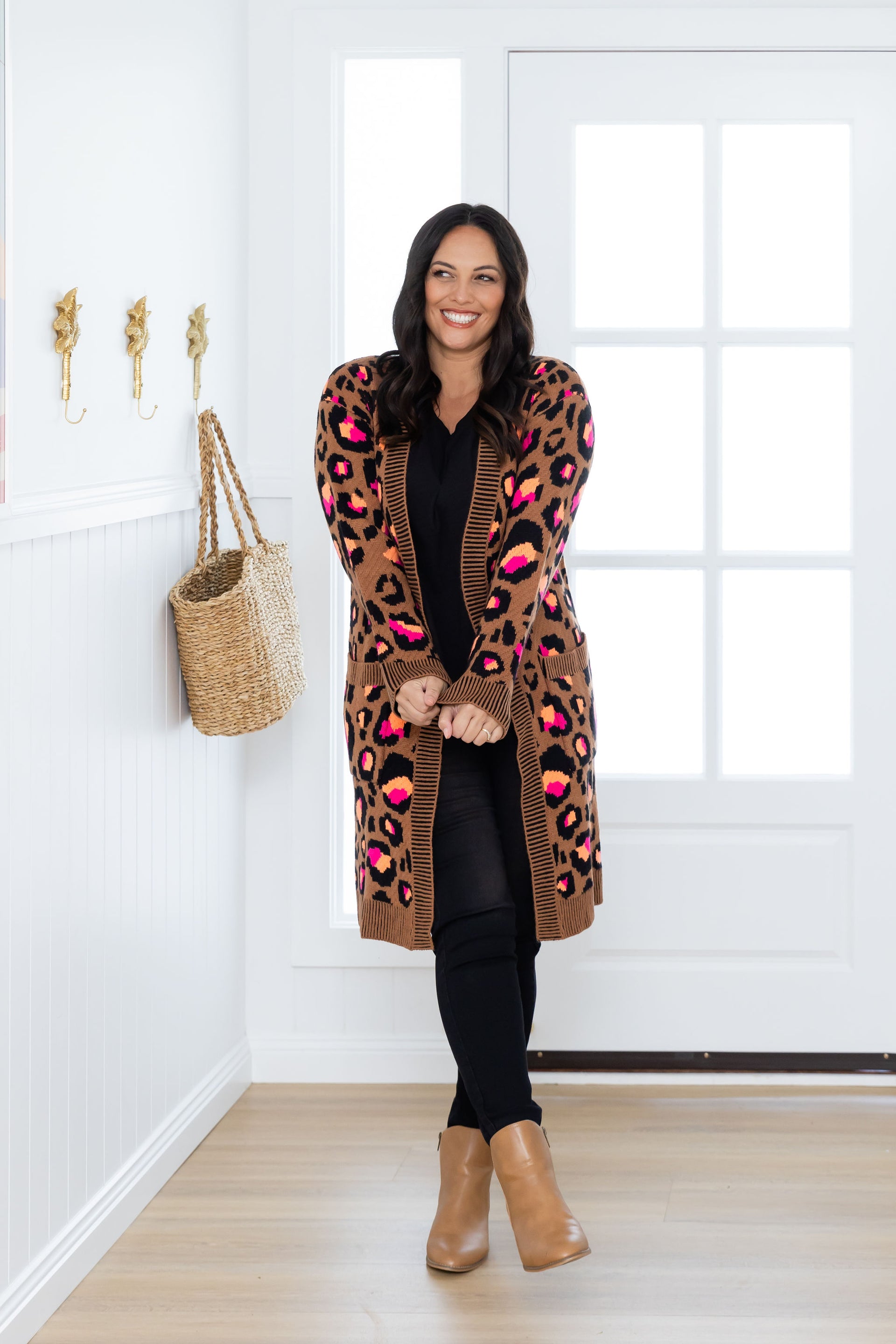 Darcy Cardi In Bronze Leopard by Kasey Rainbow – Proud Poppy Clothing