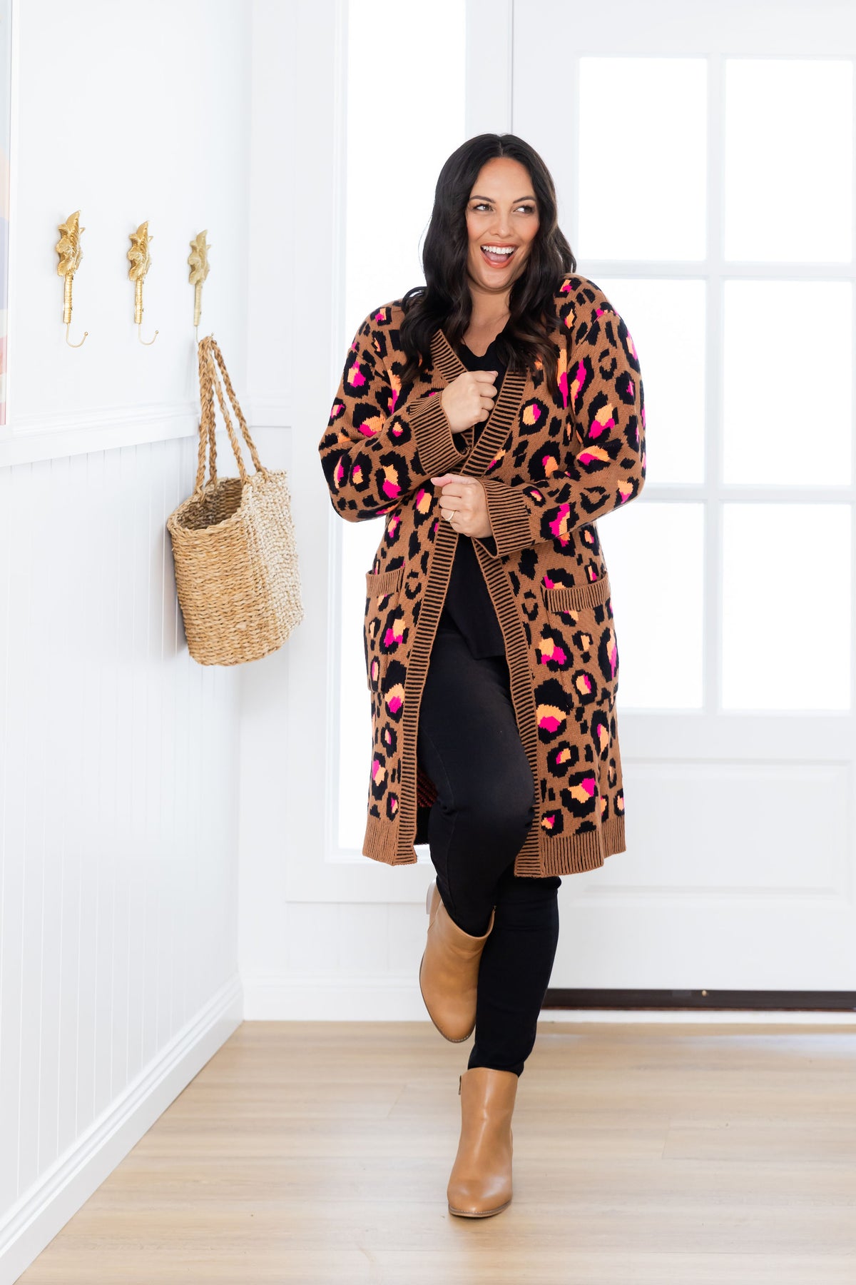 Darcy Cardi In Bronze Leopard by Kasey Rainbow – Proud Poppy Clothing