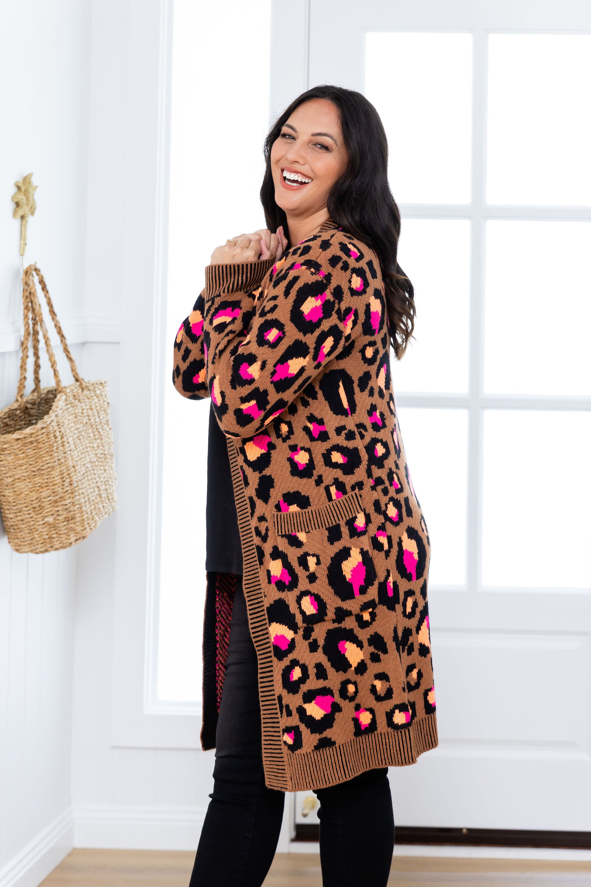 Darcy Cardi In Bronze Leopard by Kasey Rainbow – Proud Poppy Clothing