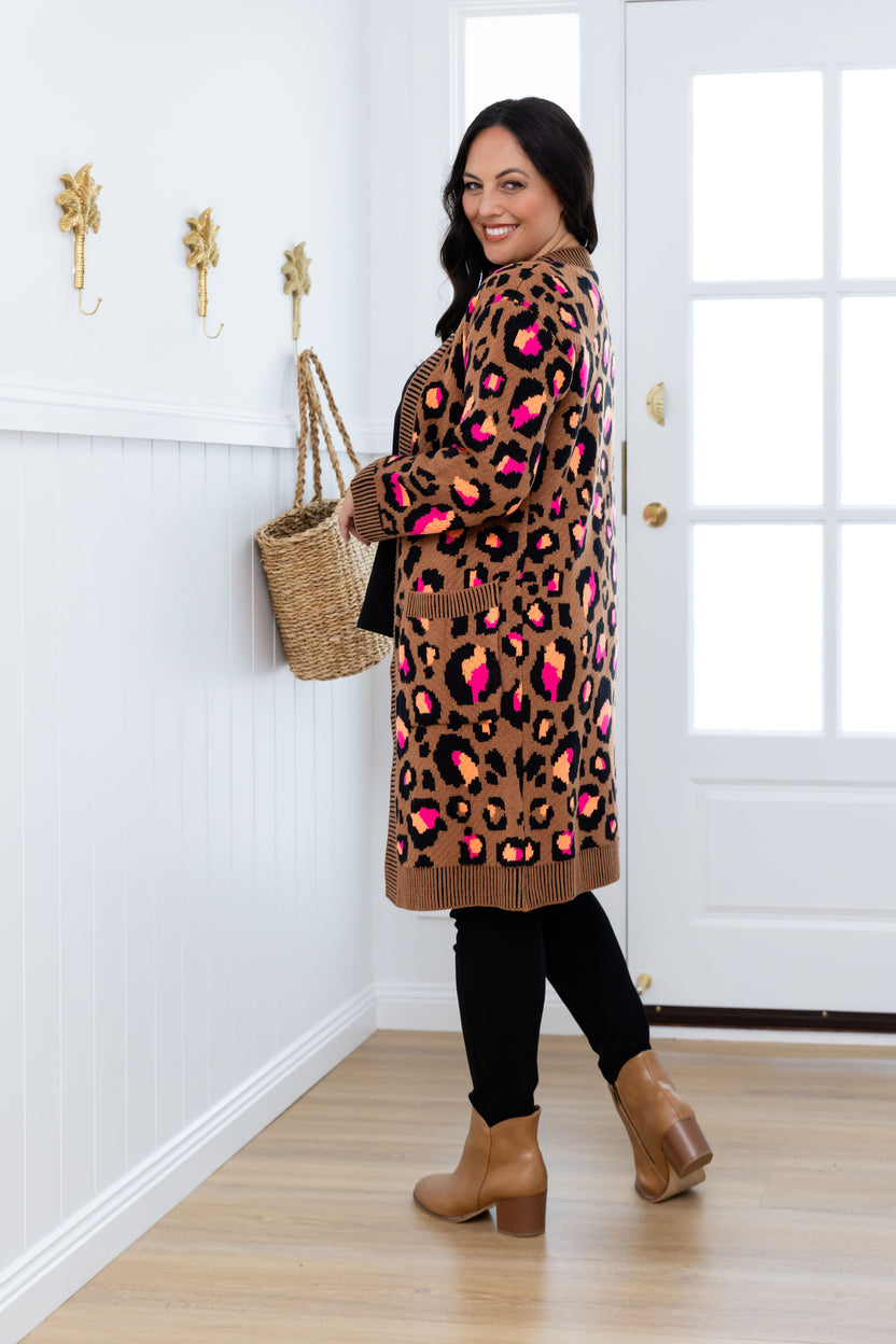 Darcy Cardi In Bronze Leopard by Kasey Rainbow – Proud Poppy Clothing