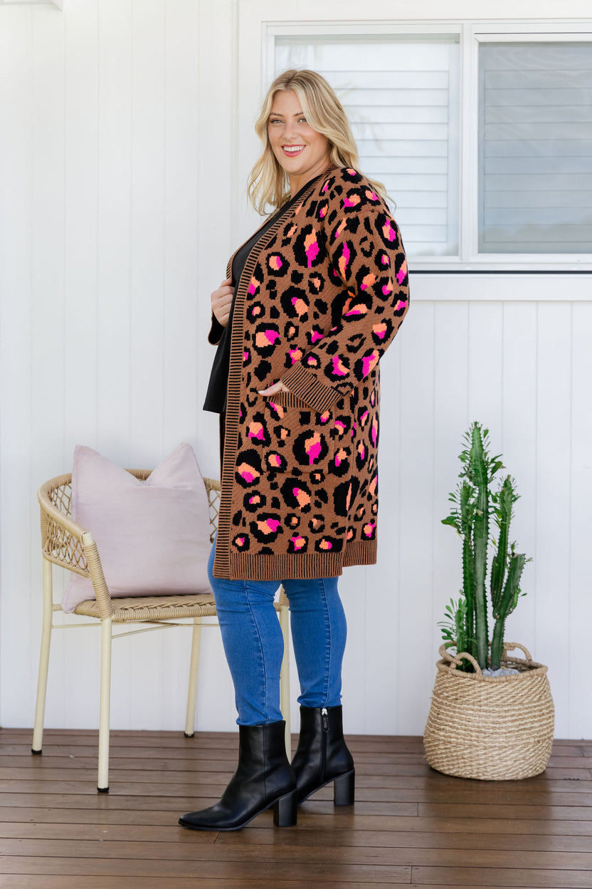 Darcy Cardi In Bronze Leopard by Kasey Rainbow – Proud Poppy Clothing