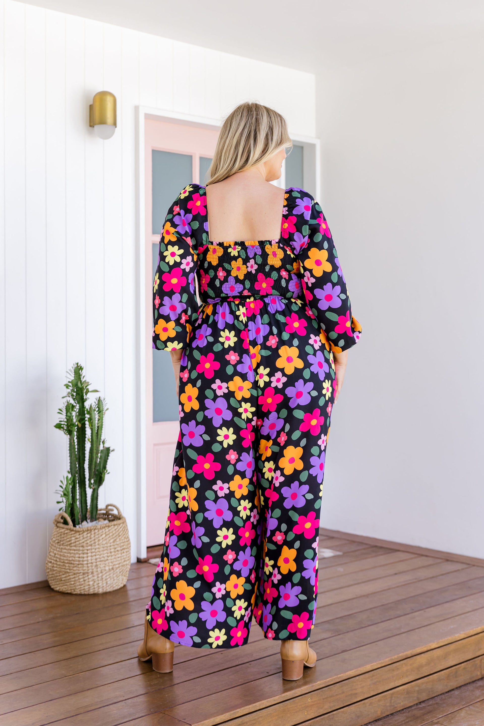 Emily Long Sleeve Jumpsuit in Bloomie – Proud Poppy Clothing