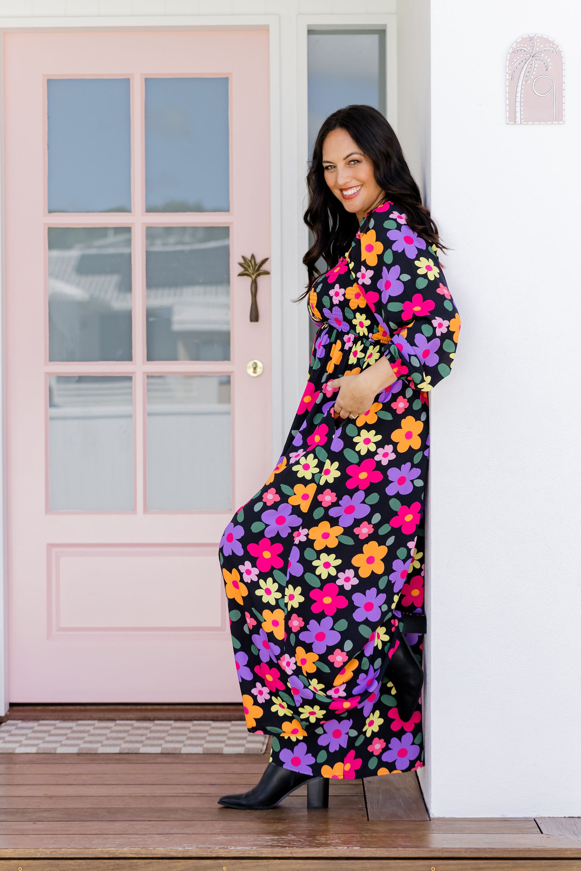 Emily Long Sleeve Jumpsuit in Bloomie – Proud Poppy Clothing