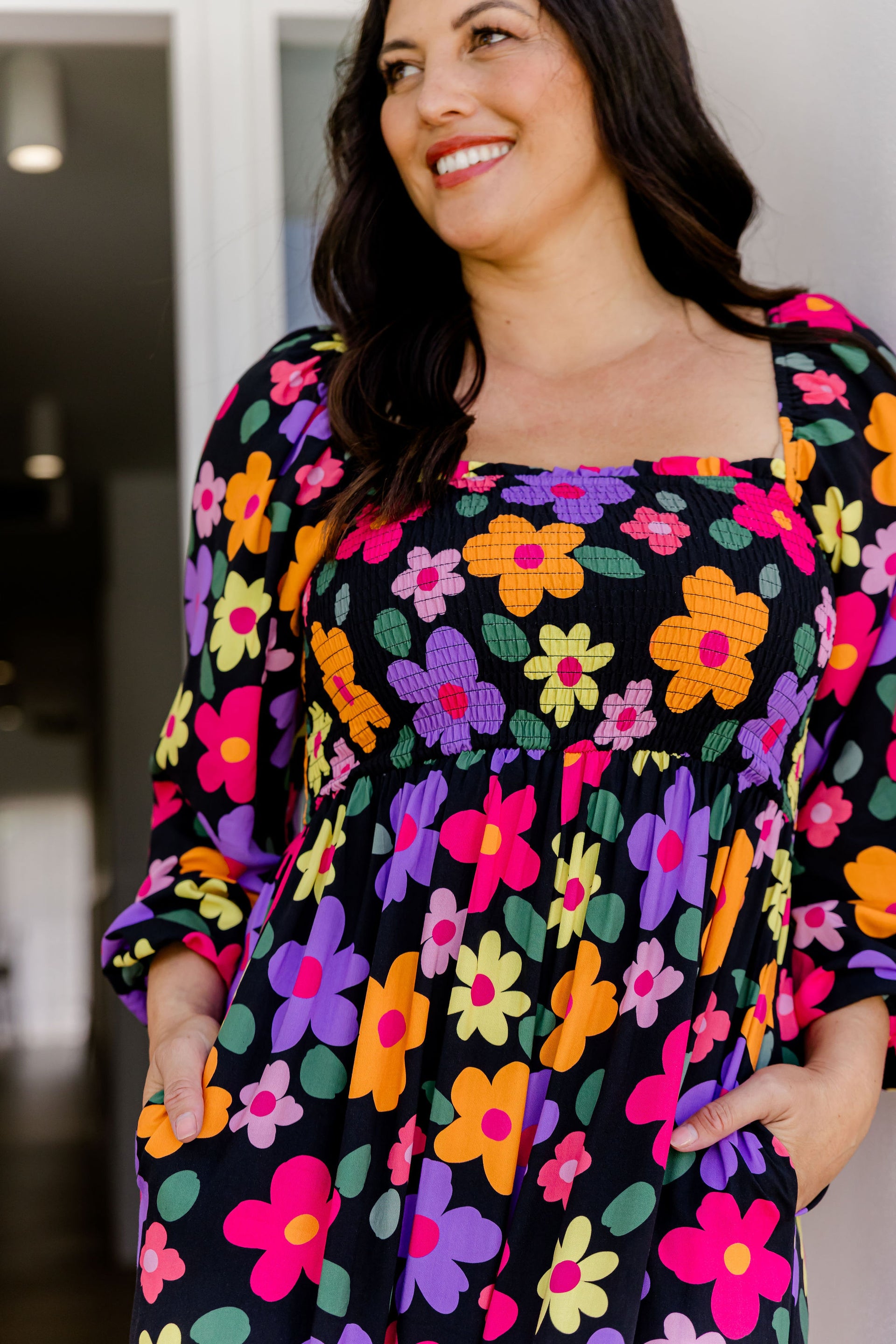 Emily Long Sleeve Jumpsuit in Bloomie – Proud Poppy Clothing