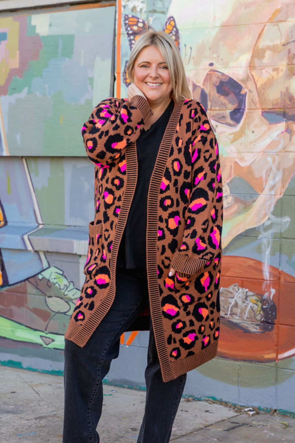 Darcy Cardi In Bronze Leopard by Kasey Rainbow – Proud Poppy Clothing