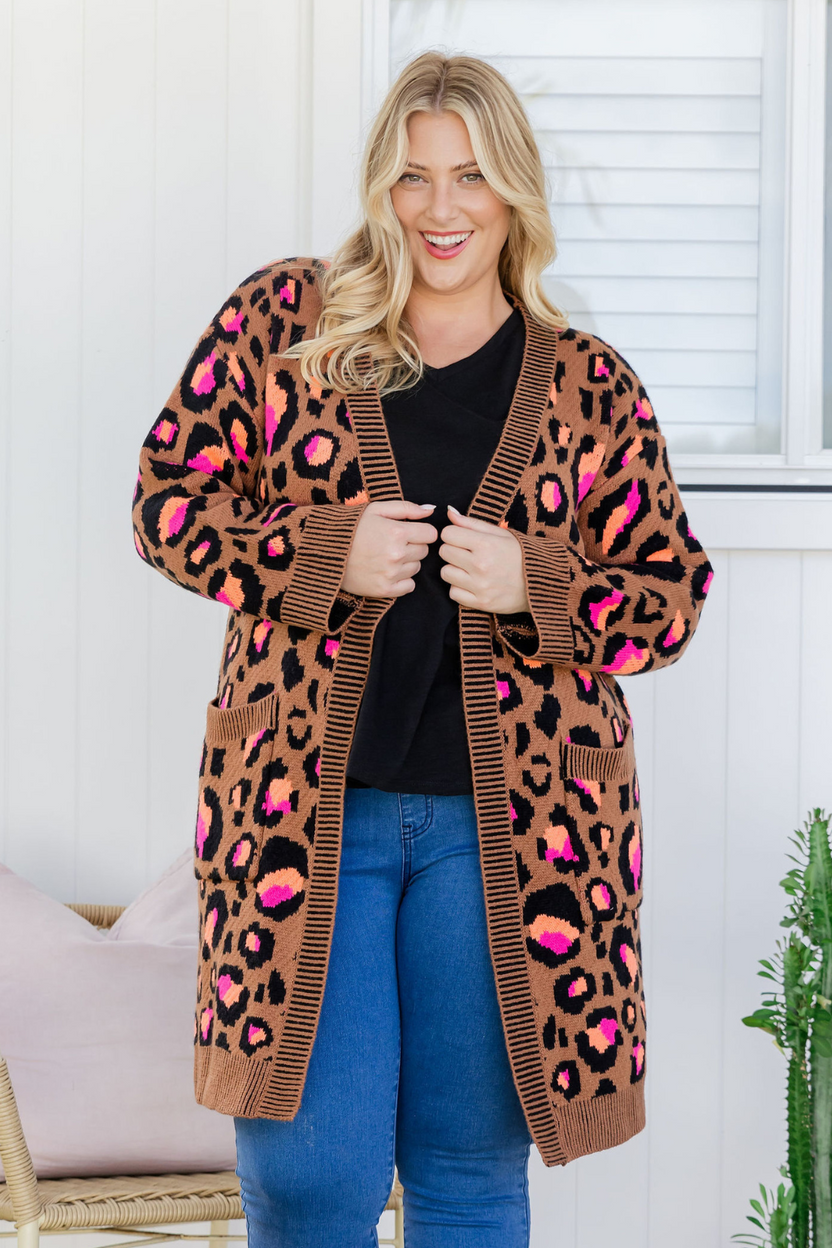 Darcy Cardi In Bronze Leopard by Kasey Rainbow – Proud Poppy Clothing